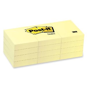 Post-it Notes. 1 3/8 X 1 7/8 Inches, Canary Yellow, 12 ... - ClipArt ...