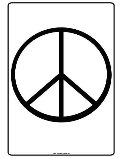Peace Sign - Free Printable - AllFreePrintable. - ClipArt Best ...