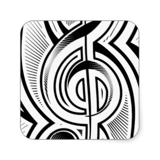 G Clef Black Stickers, G Clef Black Sticker Designs - ClipArt Best ...