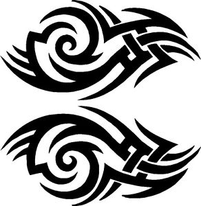 Motorcycle Tribal Graphics Vinyl Decals (12" x 6") | eBay - ClipArt ...