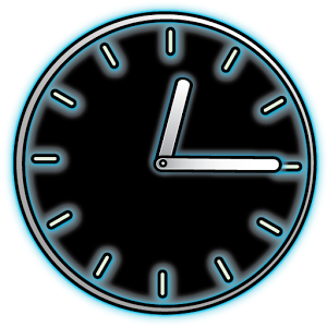 Neon clock icons - nigre