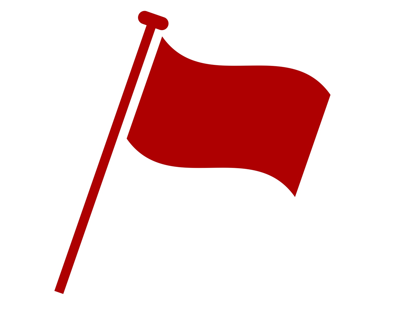 Red flag animated clip art