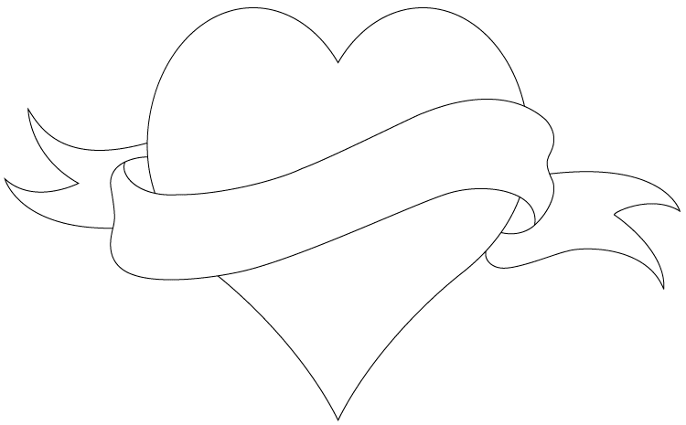 Heart And Scroll - ClipArt Best