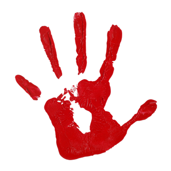 Red Hand Print Clip Art