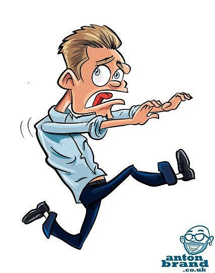 Scared Man Running Cartoon - ClipArt Best