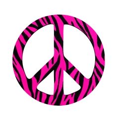 Zebra Peace Sign Wallpaper