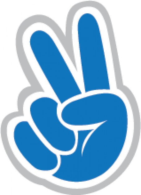 Blue hand with peace sign Vector | Free Download - ClipArt Best ...