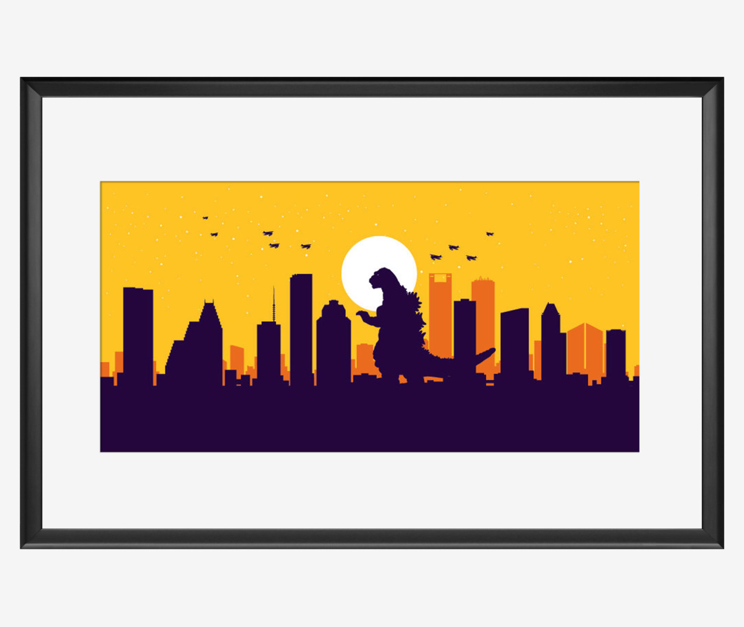 Houston Skyline print Houston Texas Houston art by SKYWORLDPROJECT ...