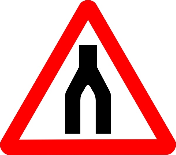 Road Signs Road Split Merge clip art Free vector in Open office ...