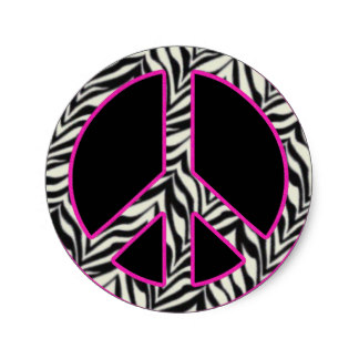 Zebra Peace Sign Wallpaper