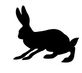 Jack Rabbit Silhouette Clipart