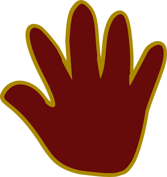 Red Hand Print Clip Art