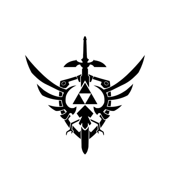 Black Sword Rune Tattoo