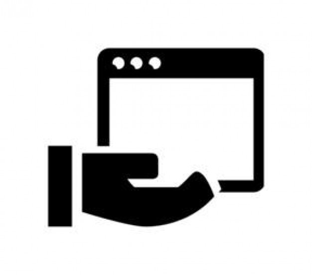 Computer window and a hand - icon - Technology | Pixempire - ClipArt ...
