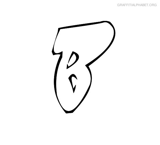 Graffiti Alphabet B Graffiti Letter B Printables | Graffiti ...