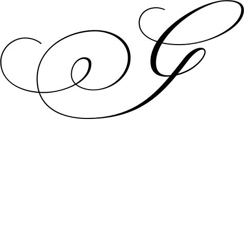 Cursive Letter G Tattoo