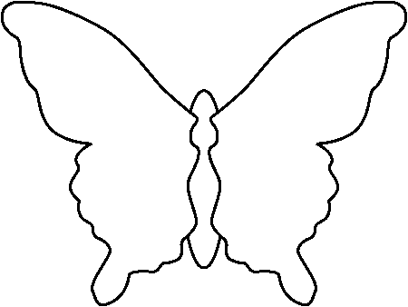Butterfly Outline Pattern - ClipArt Best - ClipArt Best