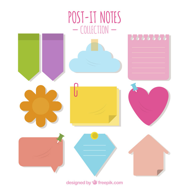 Post-it notes with great designs Vector | Free Download - ClipArt Best ...