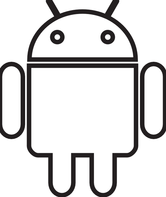Clip Art: Android Robot Black White Art ... - ClipArt Best - ClipArt Best