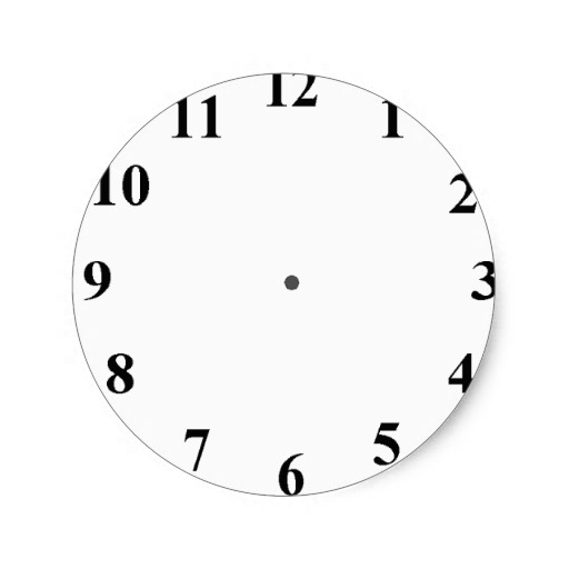 Clock Face Round Sticker | Zazzle - ClipArt Best - ClipArt Best