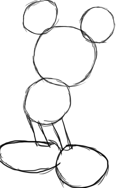 How To Draw Mickey Mouse Head Step By Step