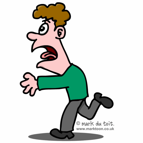 Scared Man Running Cartoon - ClipArt Best