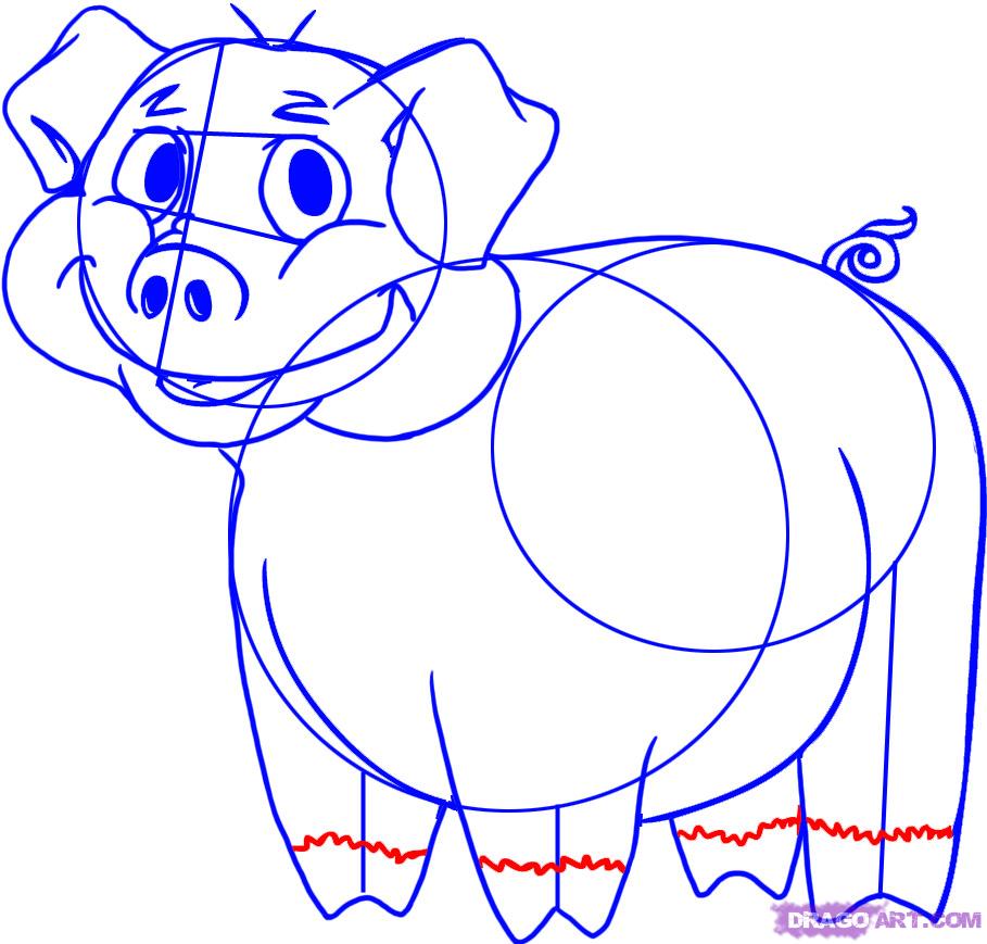 Pig picking clip art
