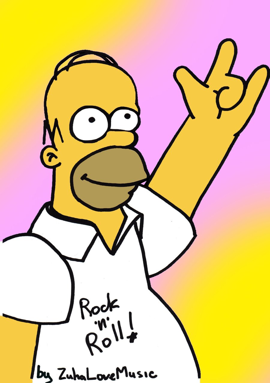 Homer Simpson! Rock'n'Roll :D by ZuhaLoveMusic - ClipArt Best - ClipArt ...