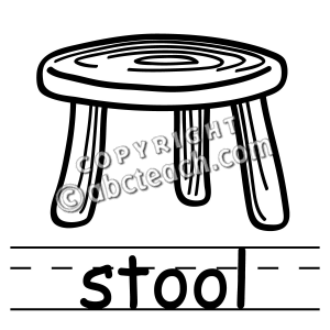 Stool Colouring Pages Sketch Coloring Page