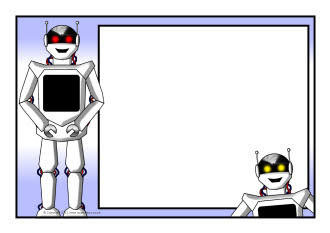 Robot A4 page borders (SB8097) - SparkleBox - ClipArt Best - ClipArt Best