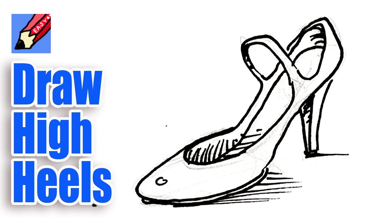 How To Draw Heels Step By Step