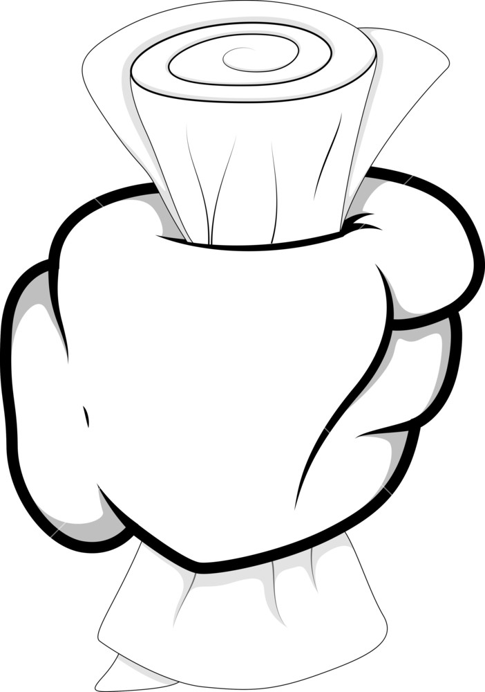 Cartoon Hand - Holding Paper - Vector Illustration - ClipArt Best ...