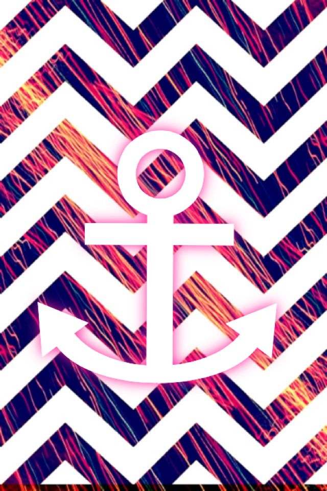 Chevron Background With Anchor Computer