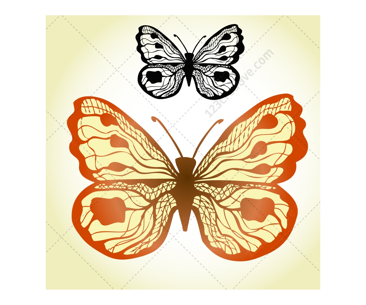 Butterfly vector pack- butterfly vectors, hand drawn vector ...