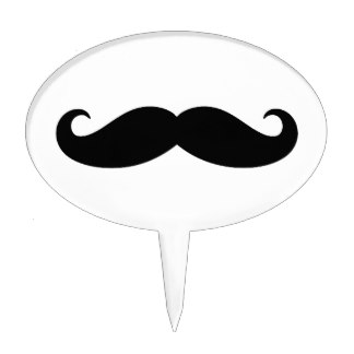 Mustache Design Cake Toppers | Zazzle - ClipArt Best - ClipArt Best