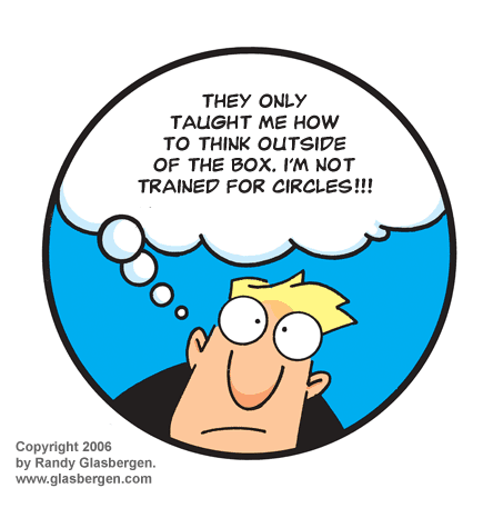 Thinking outside of the box | Randy Glasbergen - Today's Cartoon ...