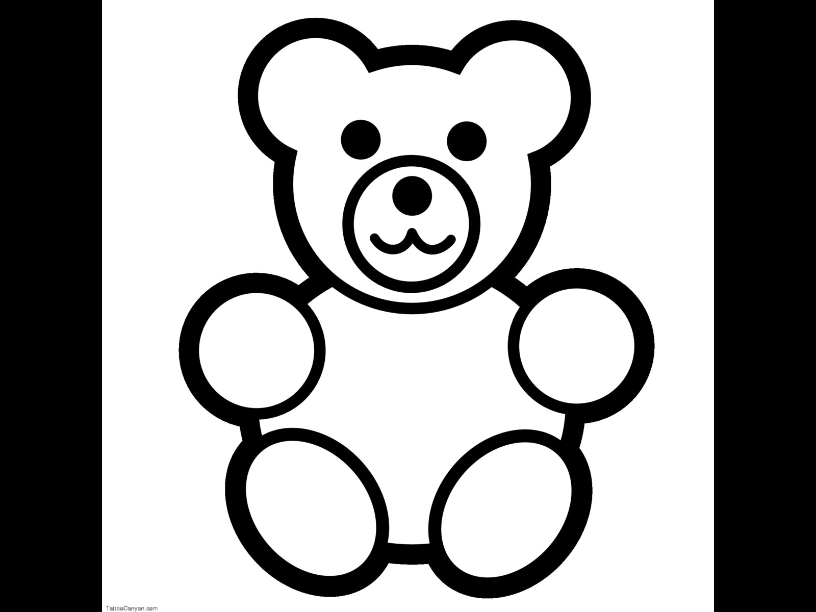 Teddy Bear Line Drawing - ClipArt Best