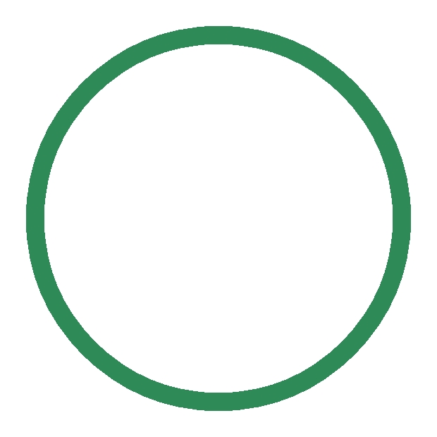 Dark Green Circle Outline