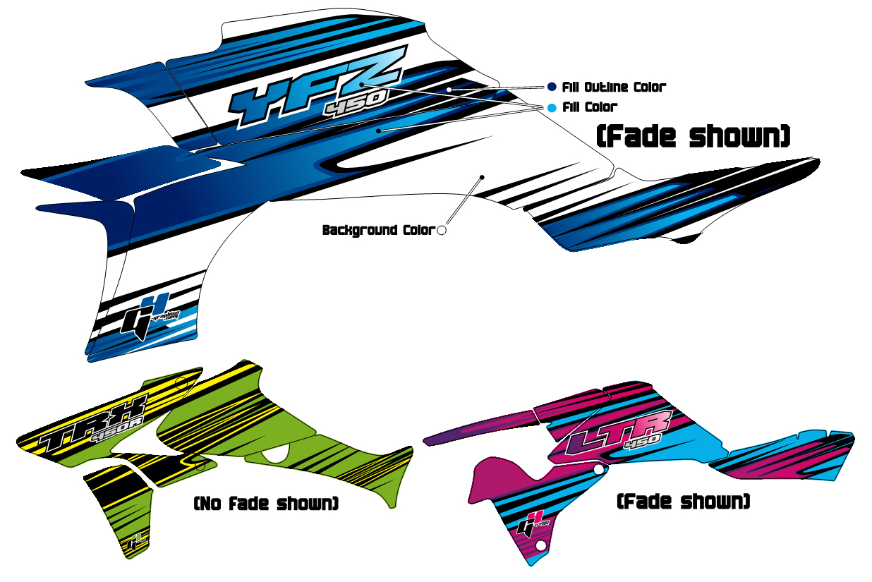 Custom ATV Graphics, Custom ATV Graphic kits Custom ATV Tank ...