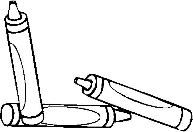 Clipart Black And White Crayons - ClipArt Best