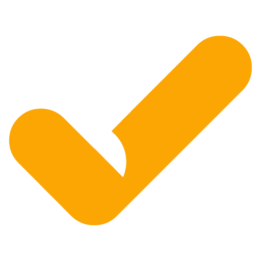 Orange Check Mark Transparent Background