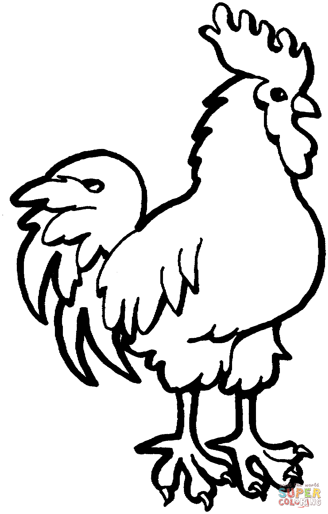 Rooster coloring page | Free Printable Coloring Pages - ClipArt Best ...
