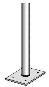 Labelsource: Traffic sign post. Size 76mm diameter x 3 metre ...