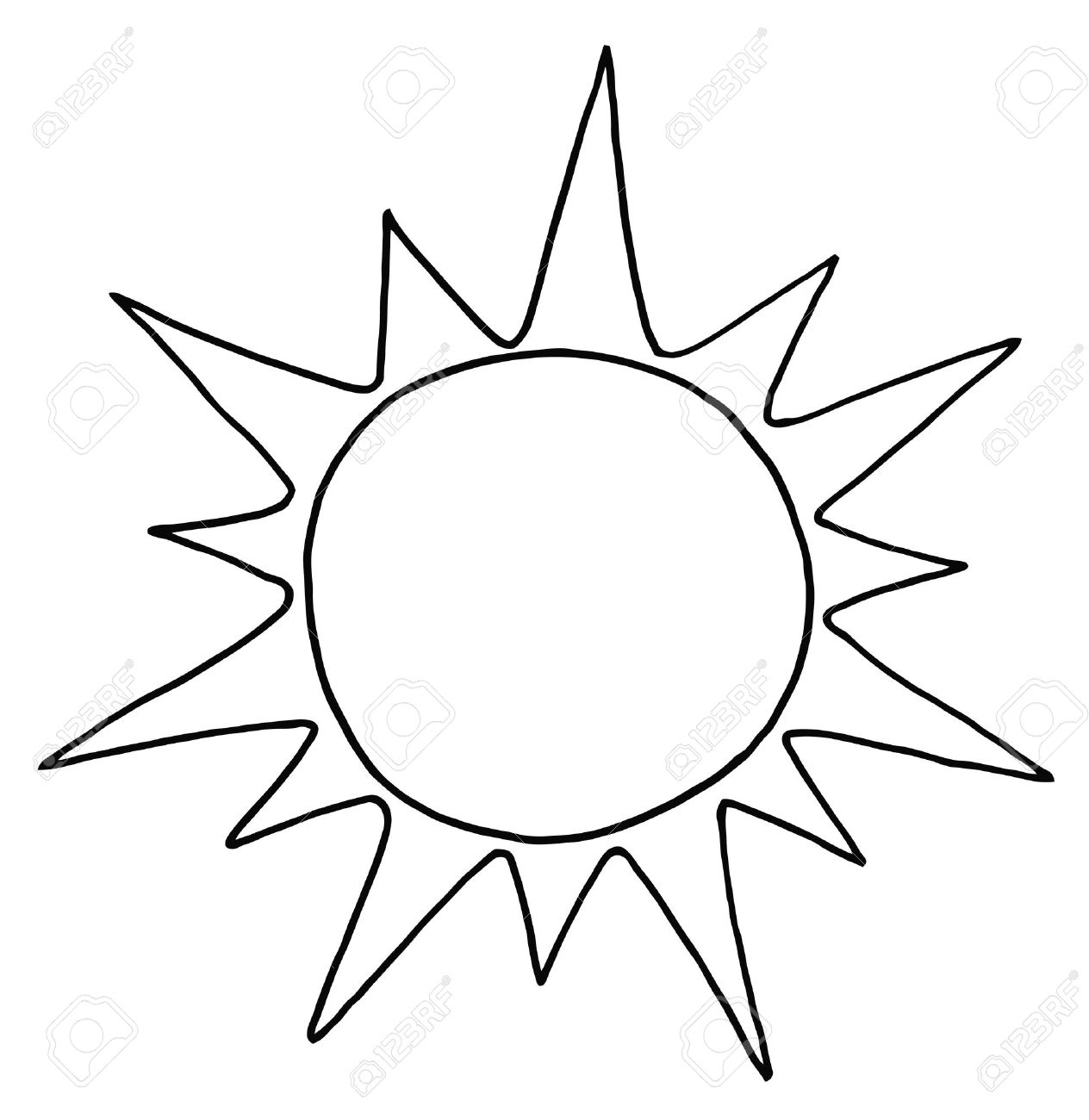 Sun Outline Clipart - ClipArt Best