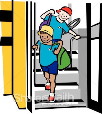 Getting Off The Bus Clipart - ClipArt Best