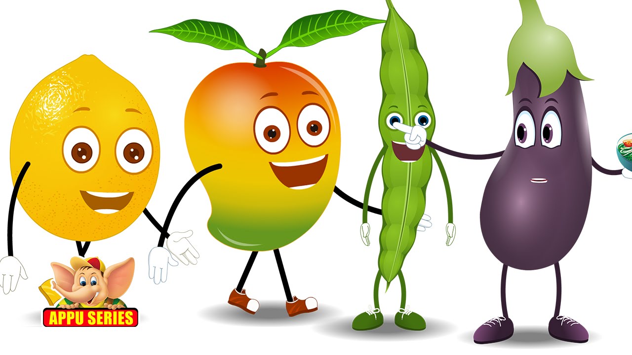 Lets Learn Fruits & Vegetables - Preschool Learning - YouTube - ClipArt ...