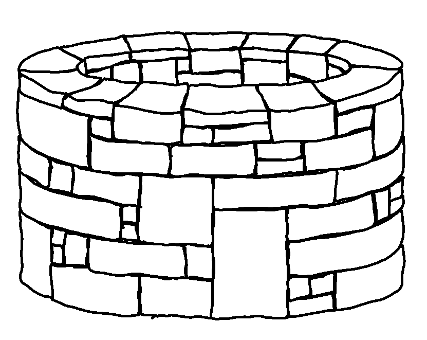 Picture Of Well For Colouring - ClipArt Best