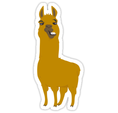 Llama is cool" Stickers by Ara mink | Redbubble - ClipArt Best ...