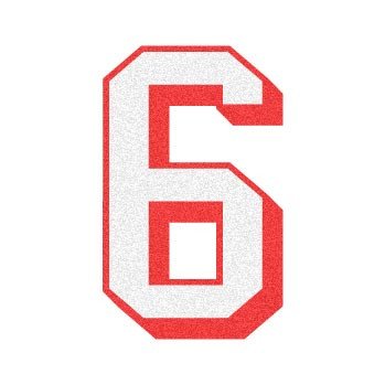 2 Color 3D Number "6" Reflective Decal – The Bravest Decals - ClipArt ...