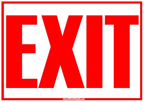 Exit Sign - Free Printable - AllFreePrintable.com - ClipArt Best ...